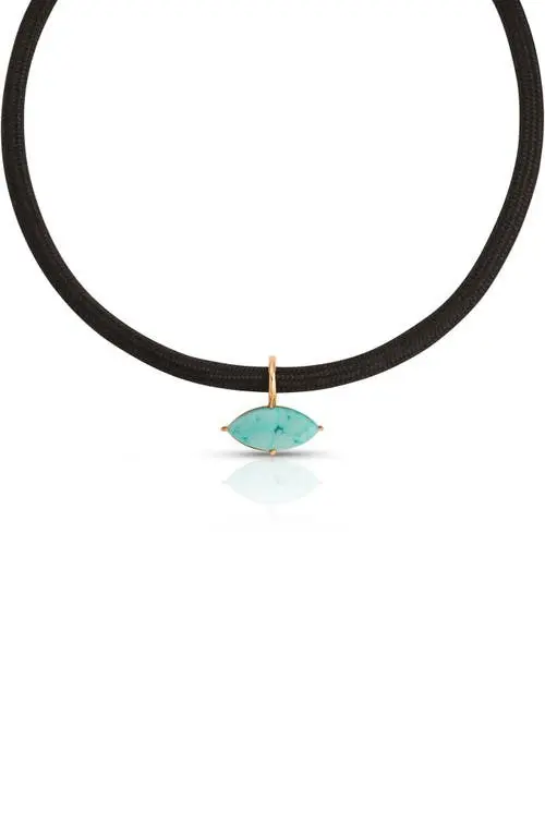 Ettika Statement Marquise Crystal Choker - Turquoise