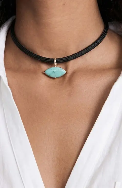 Ettika Statement Marquise Crystal Choker - Turquoise