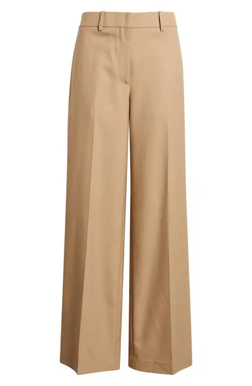 Theory Mid Rise Wide Leg Pants - New Camel