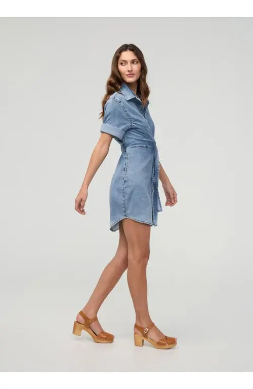 DUER Performance Denim Lite Wrap Shirt Dress