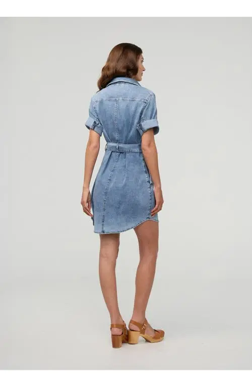 DUER Performance Denim Lite Wrap Shirt Dress