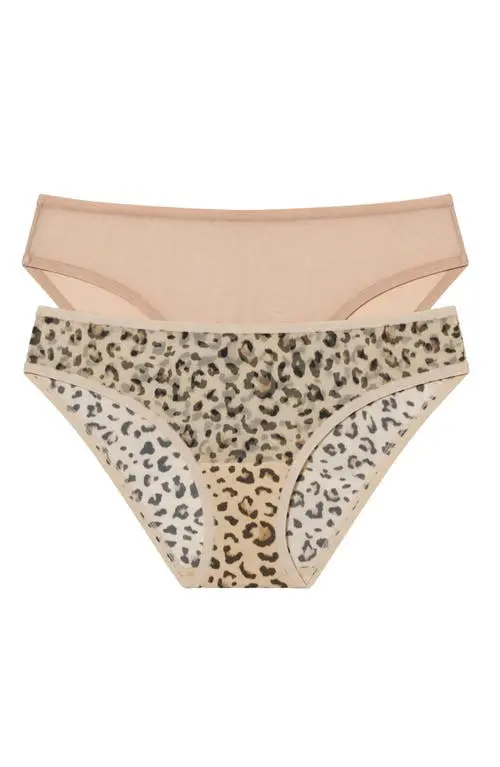 SKARLETT BLUE Spellbound Mesh Bikini 2-pack - Nylon/leo Leopard