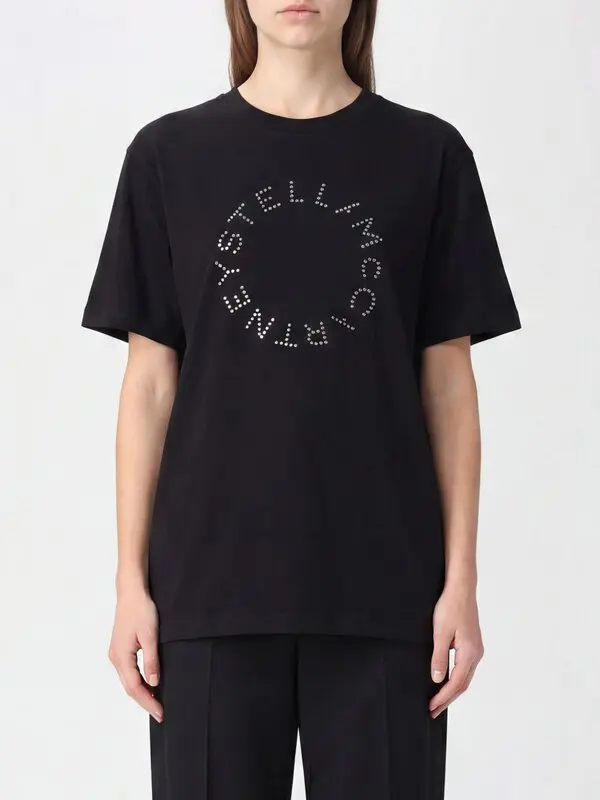 Stella McCartney Short Sleeve Cotton T-shirt - Black