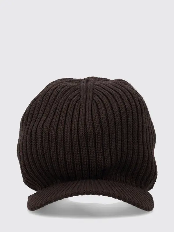 Y3 Ribbed Merino Wool Cap With Embroidered Logo And Visor