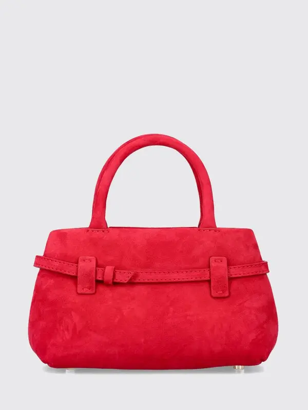 Manu Atelier Le Cambon 20 Mini Suede Handbag With Removable Strap