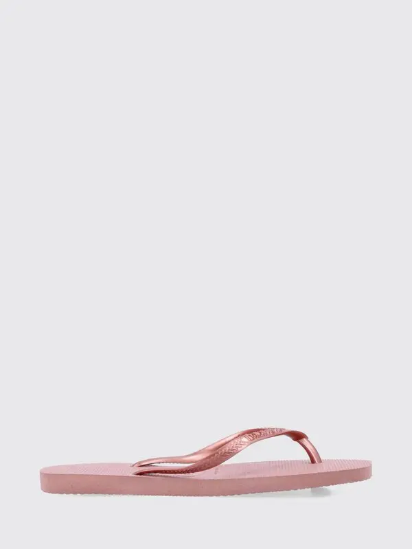 Havaianas Square Rubber Flip-flops With A Square Toe And Low Heel - Pink