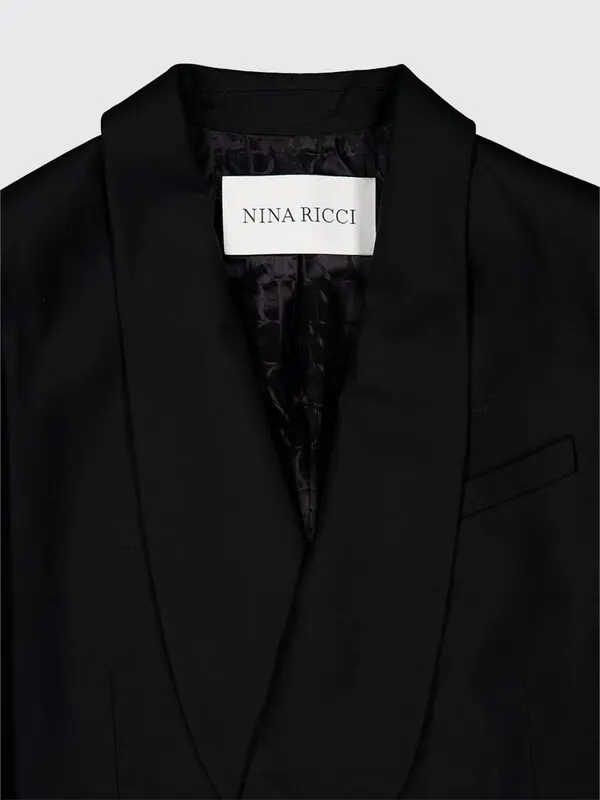 Nina Ricci Single-breasted Wool Blend Blazer