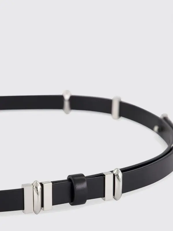 Benedetta Bruzziches Adjustable Leather Belt With Metal Plaque