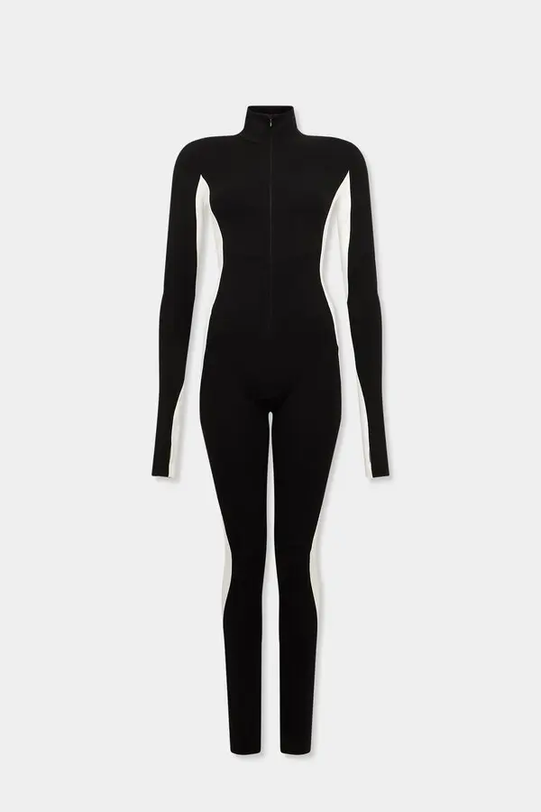 Dsquared2 Ski Jersey Jumpsuit With Cut-out Detail - Black