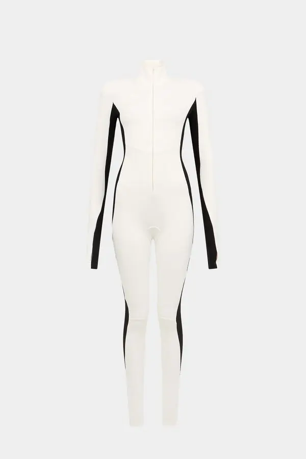 Dsquared2 Ski Jersey Jumpsuit With Cut-out Detail - White