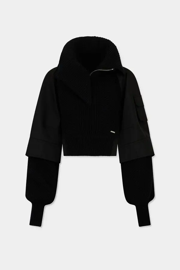 Dsquared2 Snowball Knit Kaban" Cropped Jacket