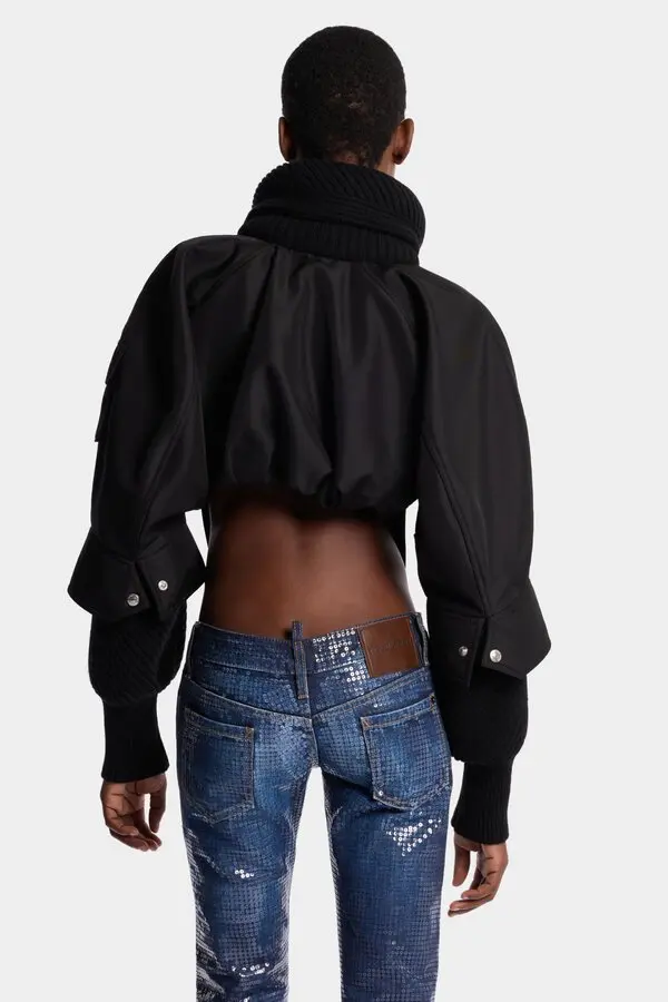 Dsquared2 Snowball Knit Kaban" Cropped Jacket