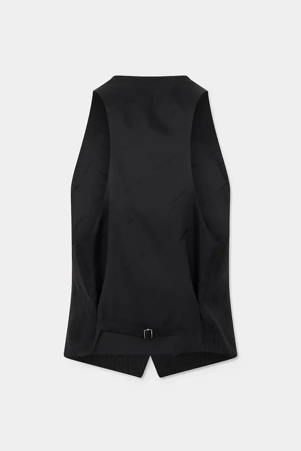 Dsquared2 Striped Oversized Wool Vest