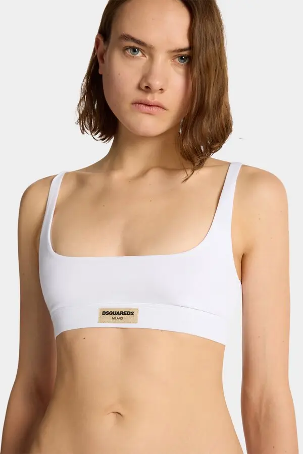 Dsquared2 Modal Jersey Bralette - White