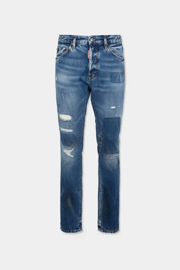 Dsquared2 Worker Wash Teddy Jeans - Blue