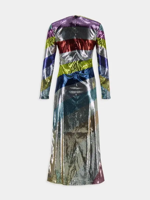 La DoubleJ Supremes Swing Paillette Midi Dress