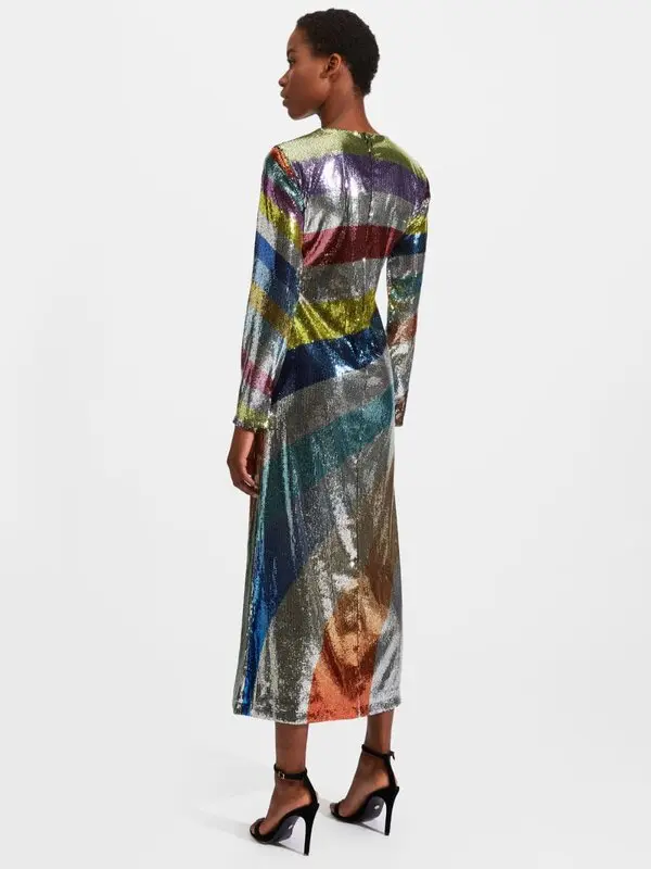 La DoubleJ Supremes Swing Paillette Midi Dress