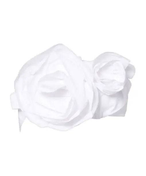 Simone Rocha Rosette Cotton Poplin Bandeau Top