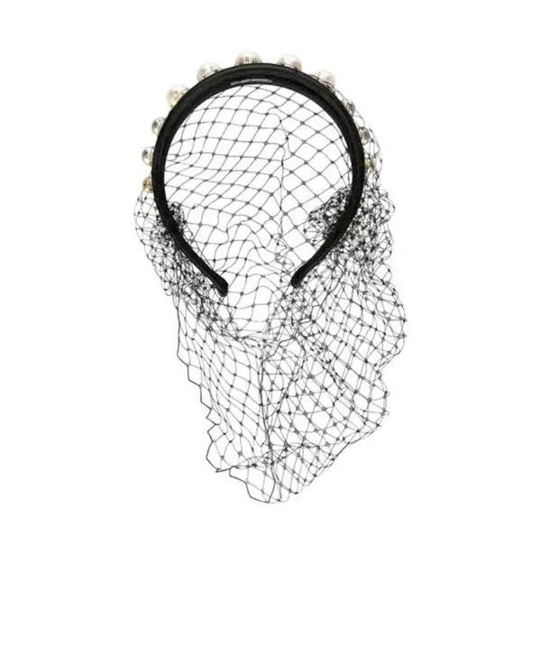 Red Valentino Embellished Wide Head Band - White
