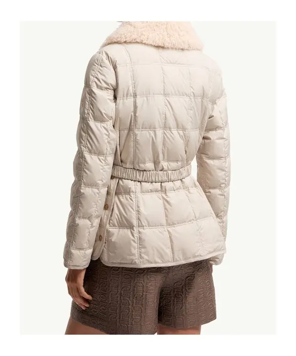 Moncler Cygnes Belted Short Down Jacket