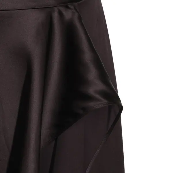 Acne Studios Draped Lace-trim Midi Dress - Dark Brown