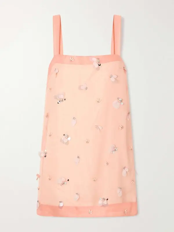 Simkhai Sumi Embellished Organza Mini Dress