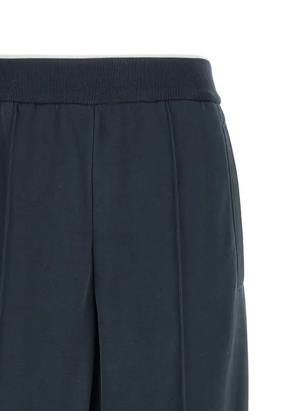 Brunello Cucinelli Straight-leg Track Pants With Front Stitch Detailing - Black