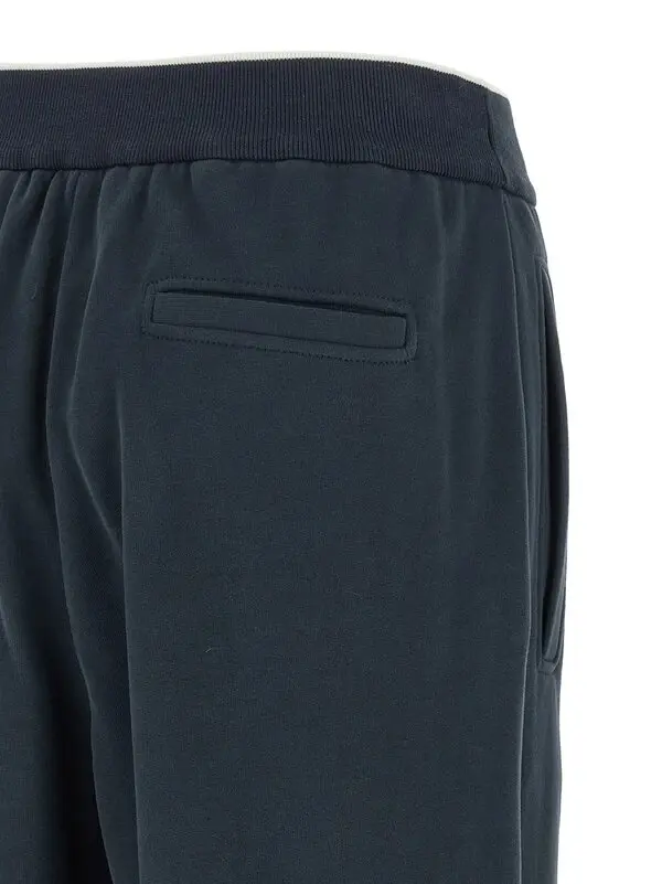 Brunello Cucinelli Straight-leg Track Pants With Front Stitch Detailing - Black