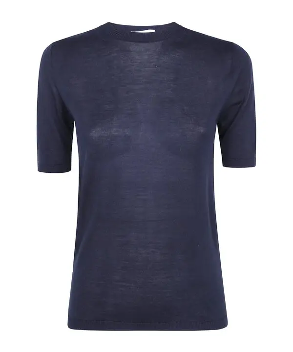 Max Mara Short-sleeved Knit Top - Black