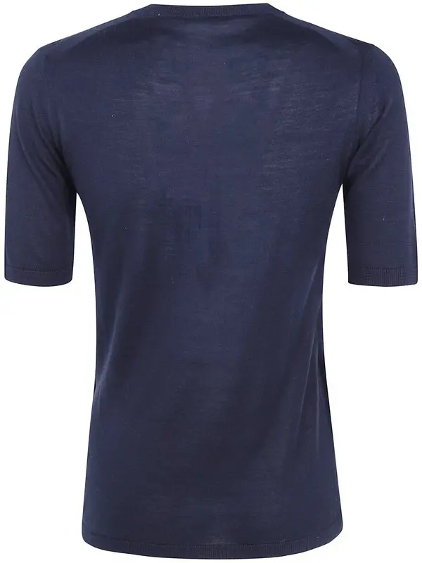 Max Mara Short-sleeved Knit Top - Black