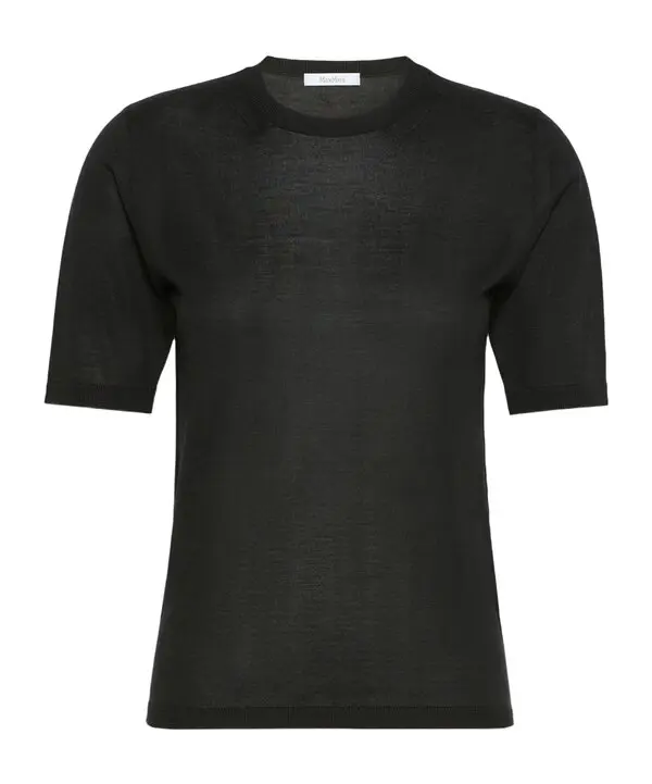 Max Mara Short-sleeved Knitted Top - Black