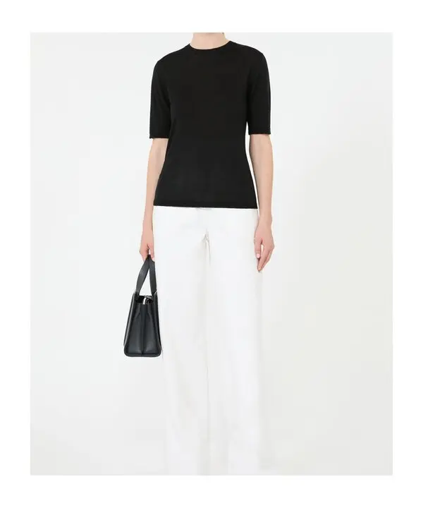 Max Mara Short-sleeved Knitted Top - Black