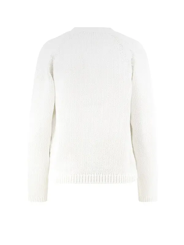 TOTEME Long Sleeved Chunky Knit Cardigan - White