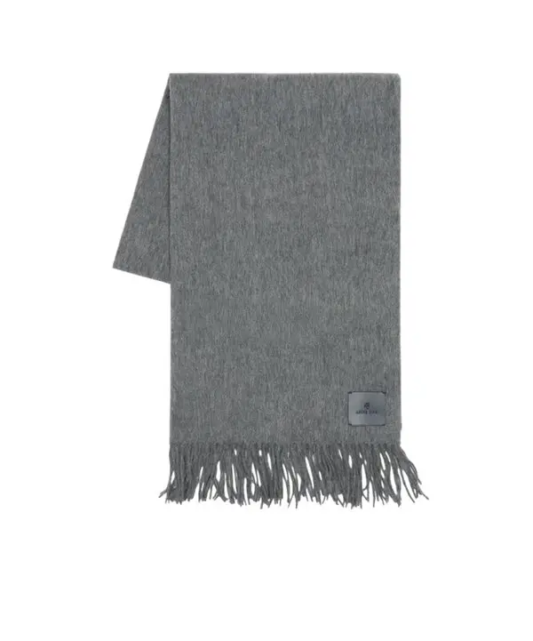 ANINE BING Tassel Wool Scarf - Grey