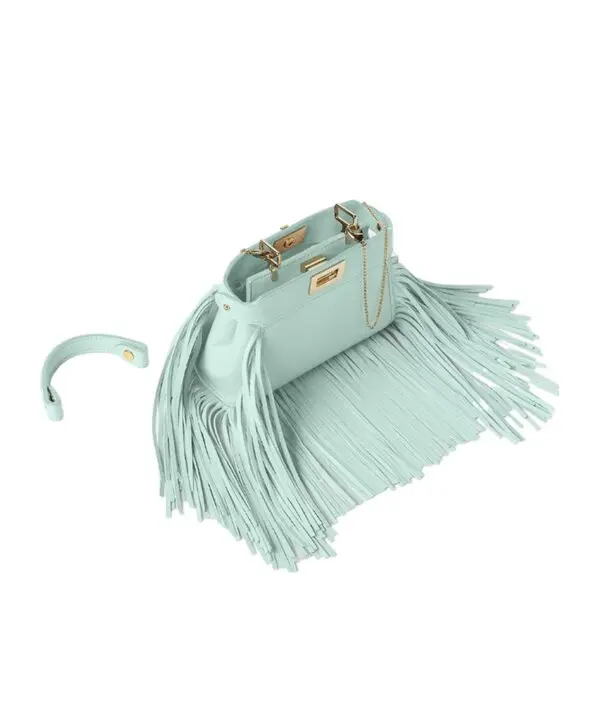Fendi Nano Peekaboo Fringed Mini Bag