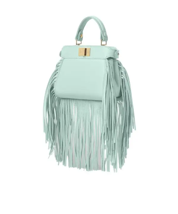 Fendi Nano Peekaboo Fringed Mini Bag