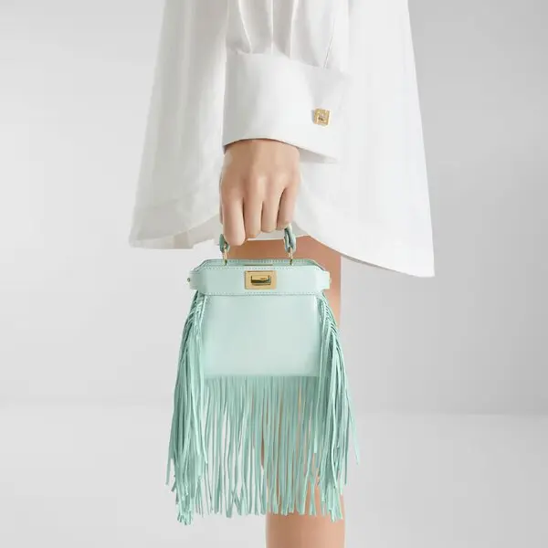 Fendi Nano Peekaboo Fringed Mini Bag