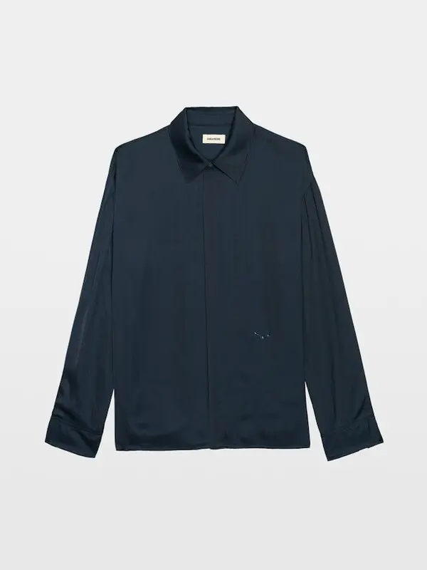 Zadig&Voltaire Tyrica Satin Shirt With Classic Collar