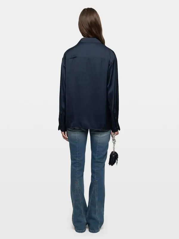 Zadig&Voltaire Tyrica Satin Shirt With Classic Collar