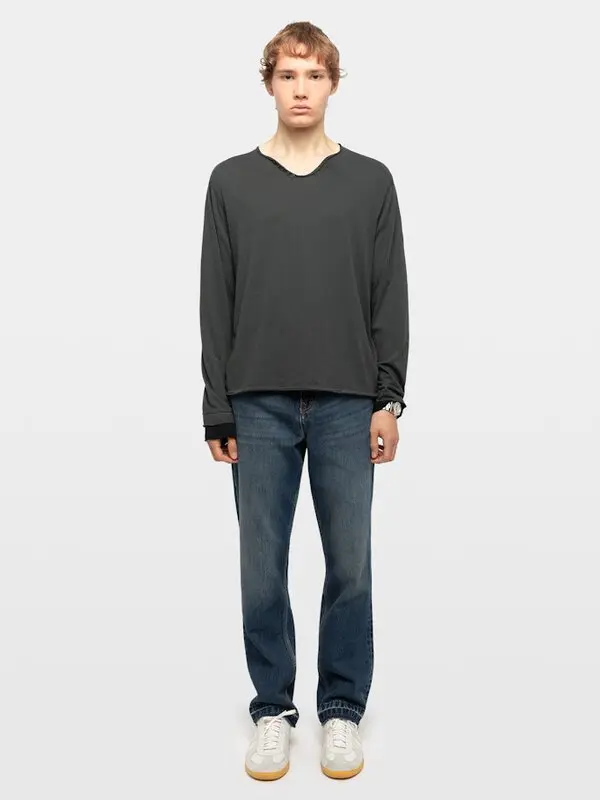 Zadig&Voltaire Monastir Henley T-shirt - Carbone