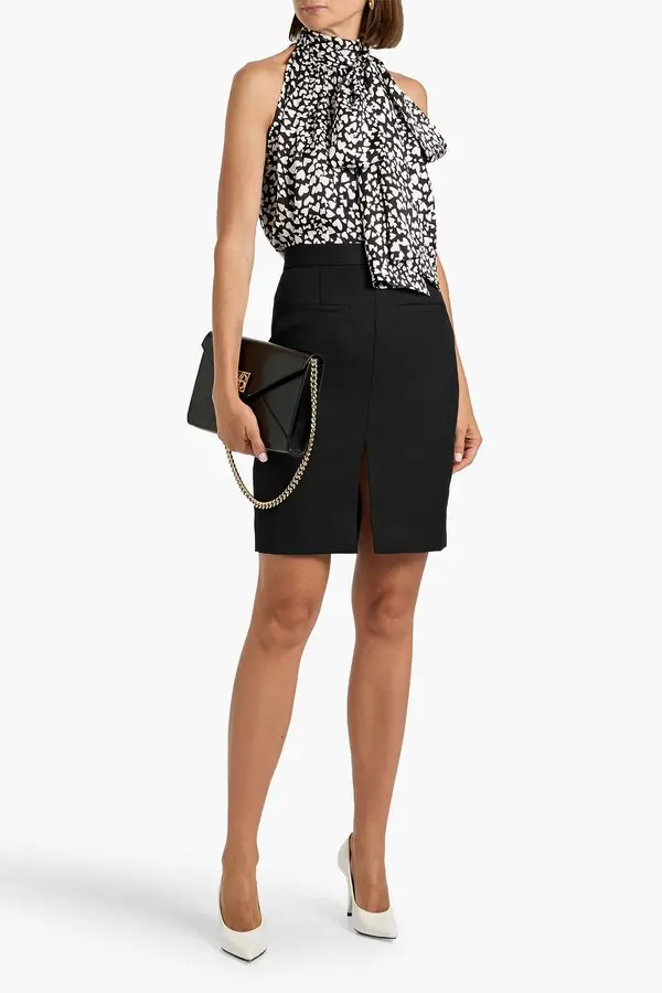 ANINE BING Vena Grain De Poudre Mini Skirt