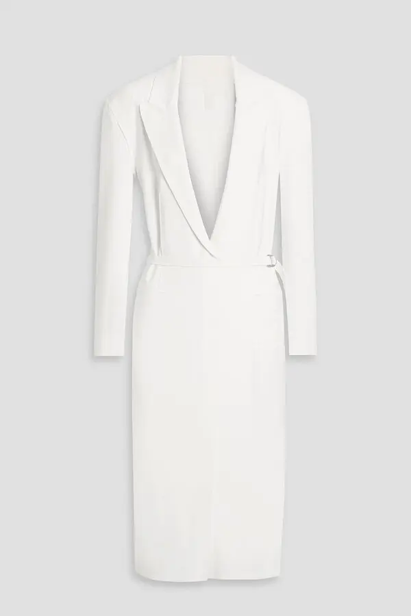 Norma Kamali Belted Cady Midi Dress