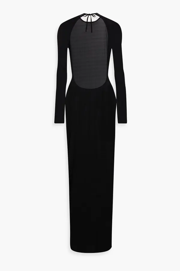 Rabanne Cutout Stretchcupro Maxi Dress - Black