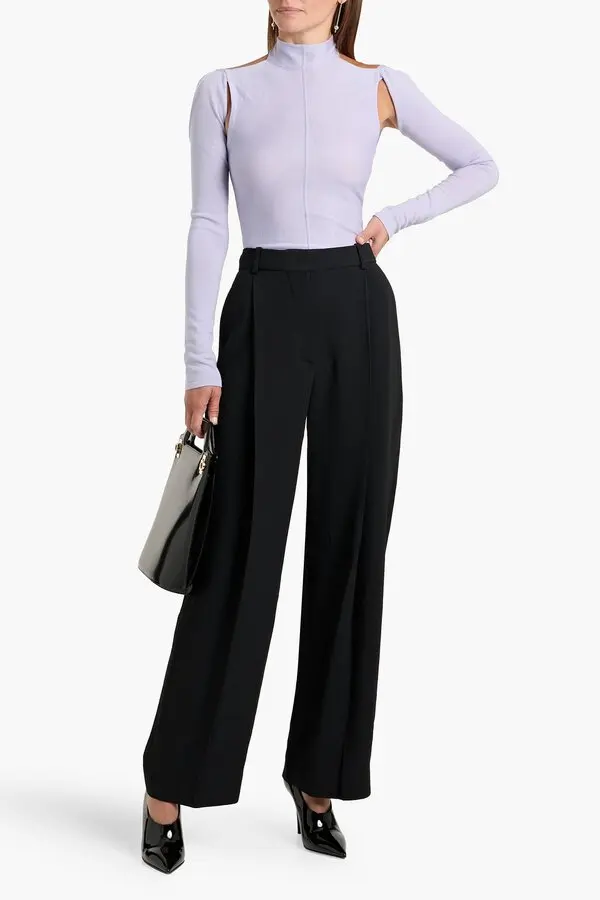 Victoria Beckham Crepe Straight-leg Pants