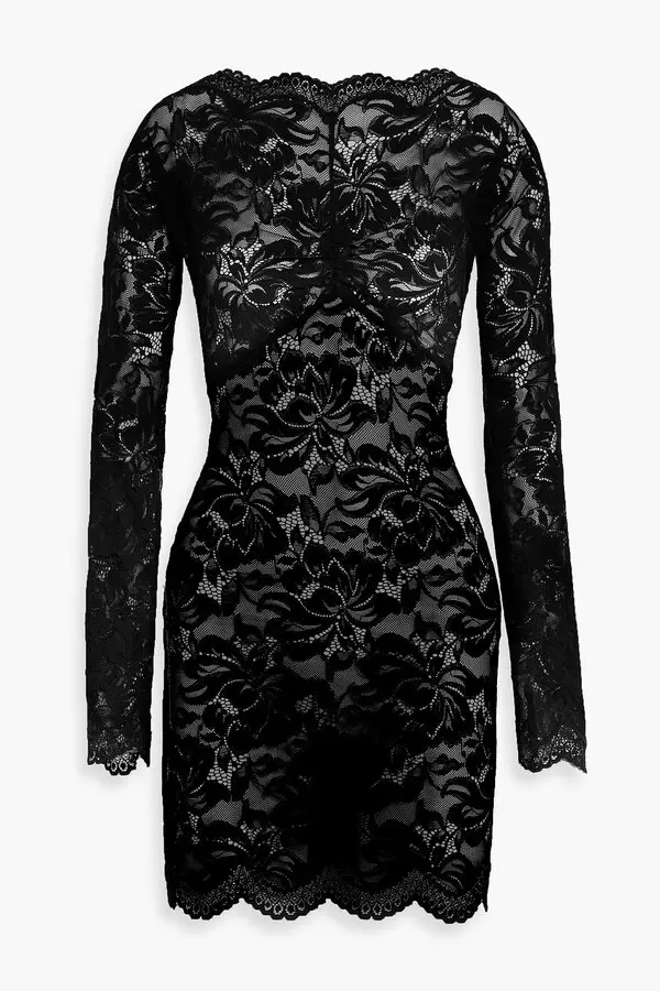 Rabanne Lace Mini Dress - Black