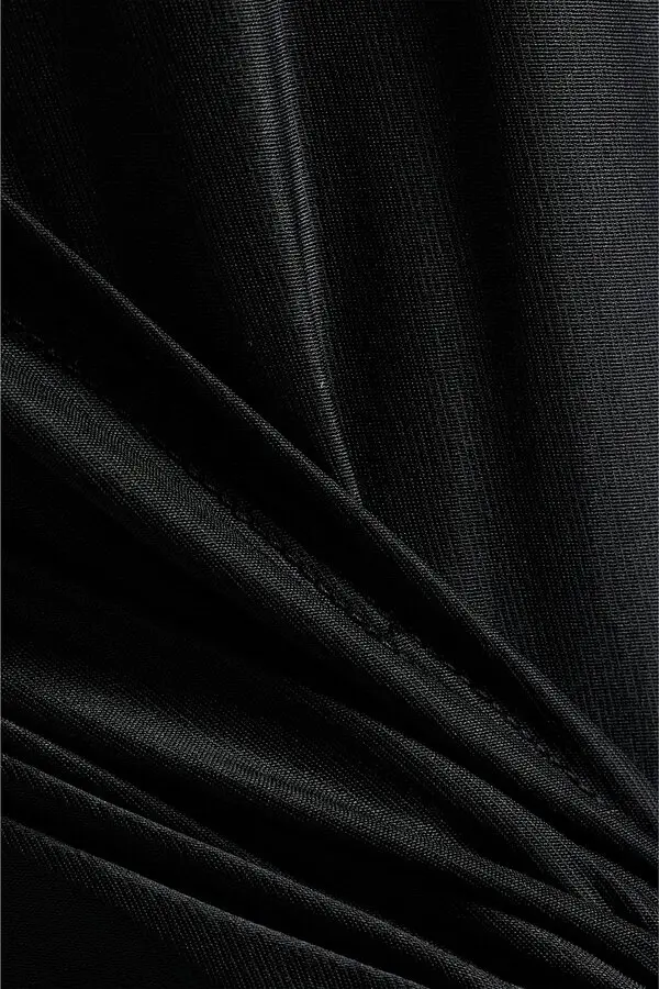 Rabanne Asymmetric Embellished Satinjersey Maxi Dress