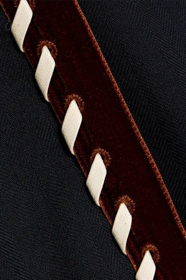 Dries Van Noten Fringed Wool Wideleg Pants