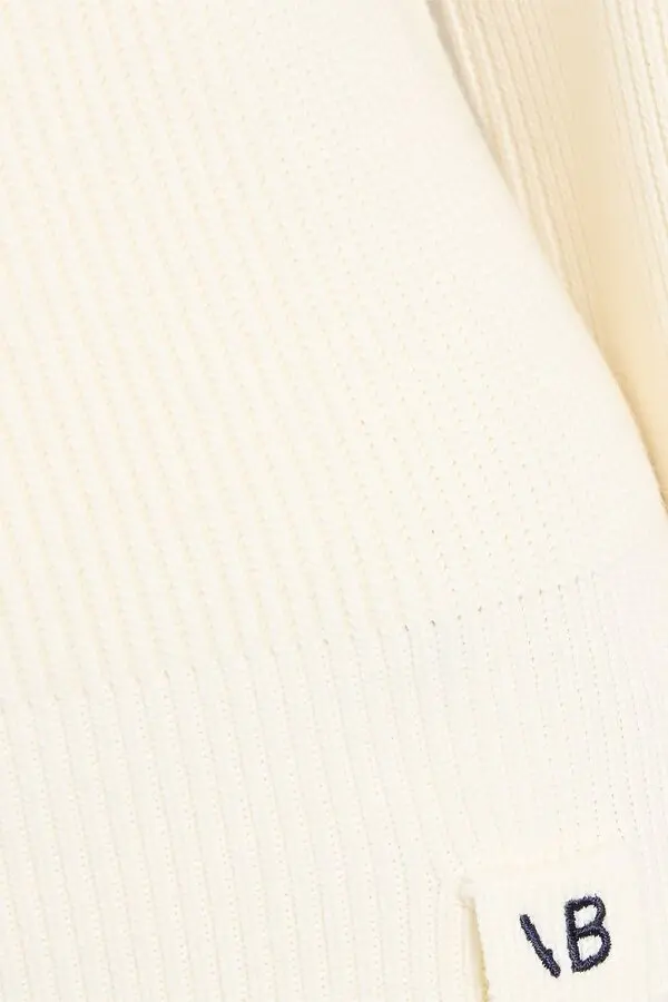 Victoria Beckham Ribbed Cotton-blend Sweater