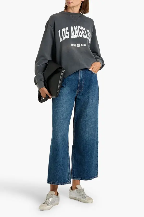 ANINE BING Rick High-rise Wide-leg Jeans