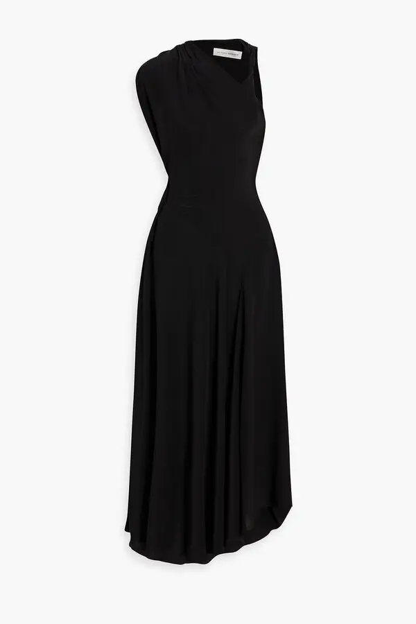 Victoria Beckham Draped Silk Midi Dress